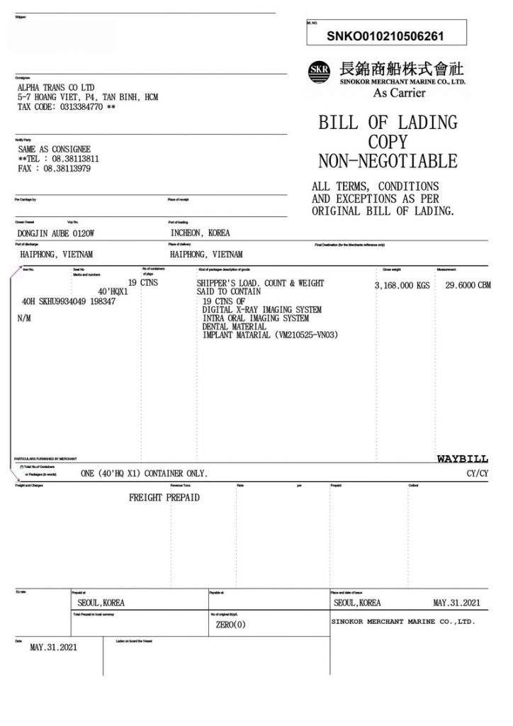 Seaway Bill là gì ? Nên sử dụng trong trường hợp nào?