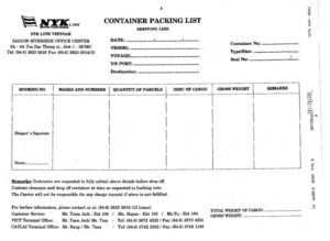 Container packing list là gì?Tổng hợp 28 giấy hạ container của hãng tàu